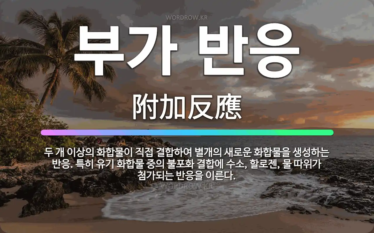 πλΆκ° λ°μ λ κ° μ΄μμ νν©λ¬Όμ΄ μ§μ κ²°ν©νμ¬ λ³κ°μ μλ‘μ΄ νν©λ¬Όμ μμ±νλ λ°μ νΉν μ κΈ° νν© νμ€κ΅μ΄λμ¬μ 